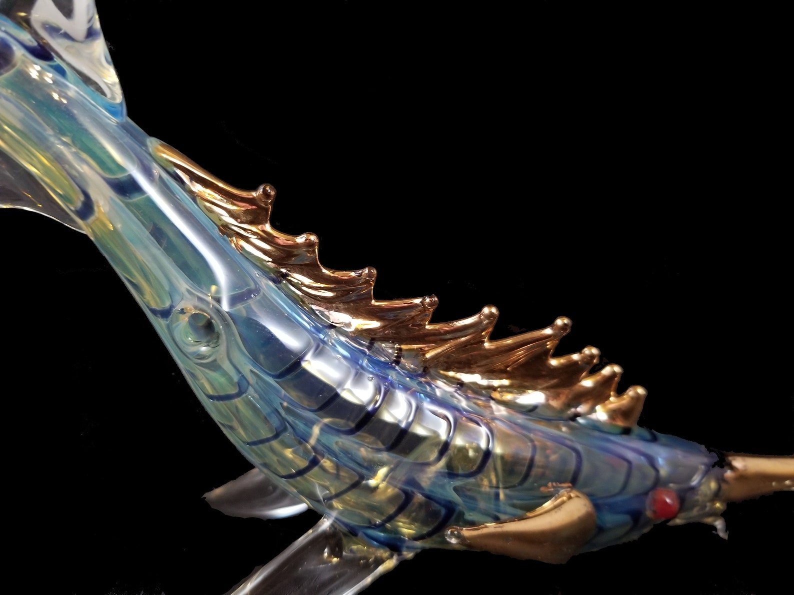 Hand Blown Glass Swordfish Pipe. | Etsy