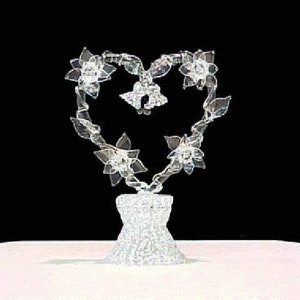 Roses Wedding Cake Topper With Four Roses on a Heart. - Etsy