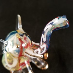 Hand Blown Glass Sitting Elephant Pipe. - Etsy