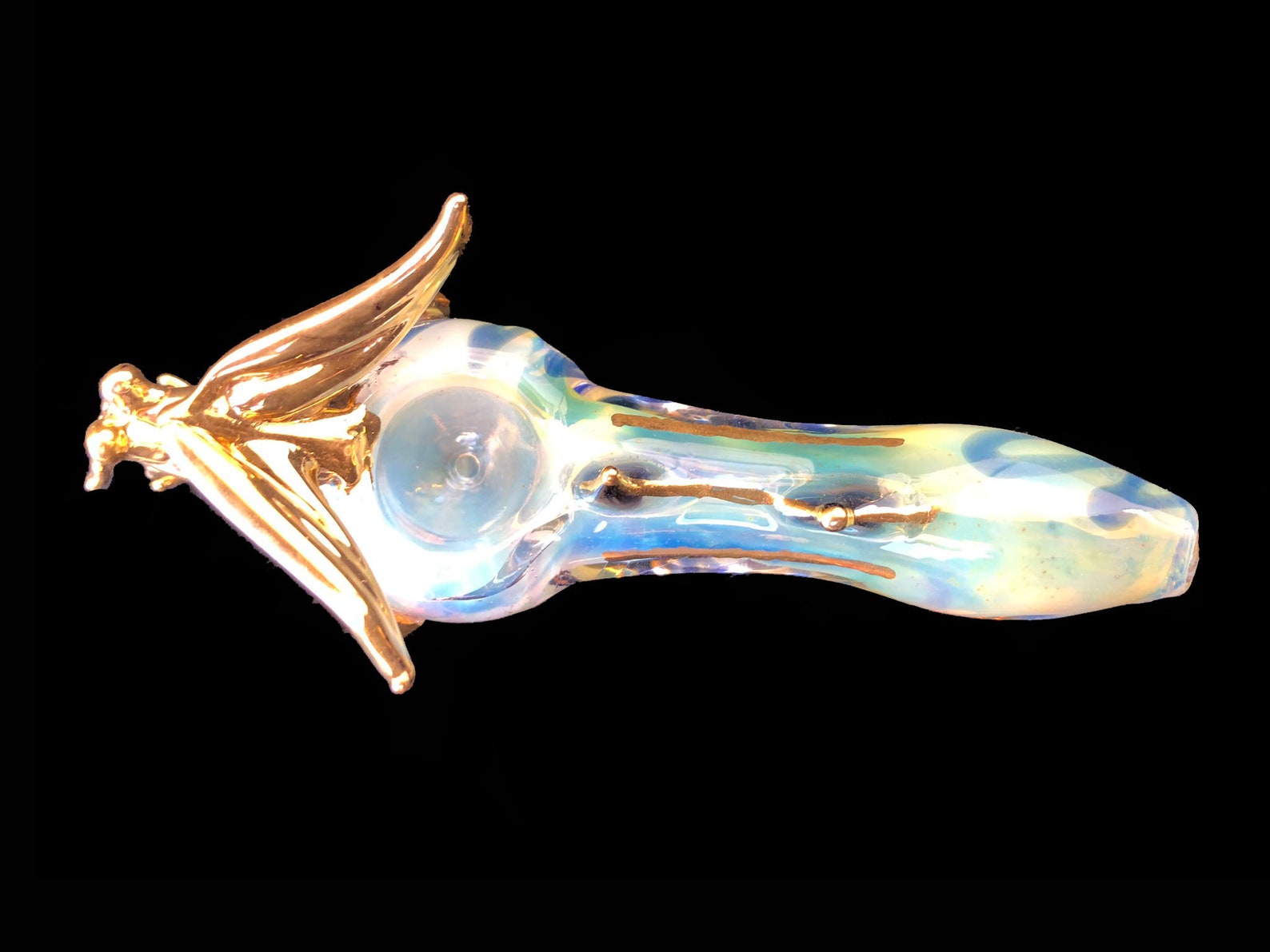 Hand Blown Glass Dragon Head Pipe. | Etsy