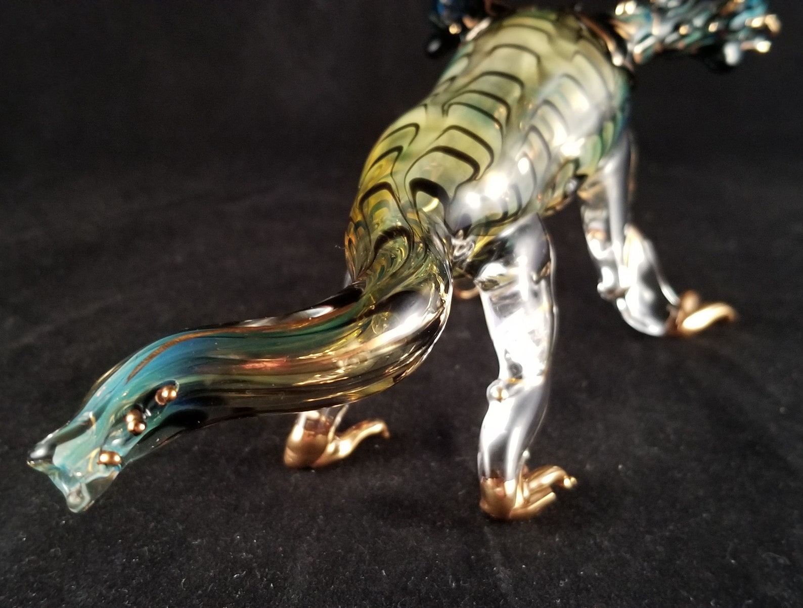 Hand Blown Glass Three Headed Dog Pipe. | Etsy