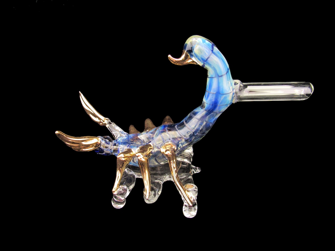 Hand Blown Glass Scorpion Pipe. - Etsy