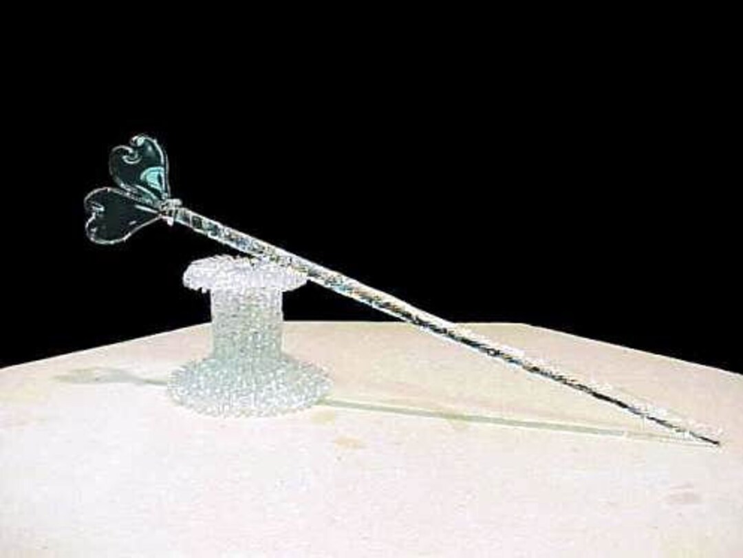 Glass Magic Wand Solid Double Heart Tip. - Etsy