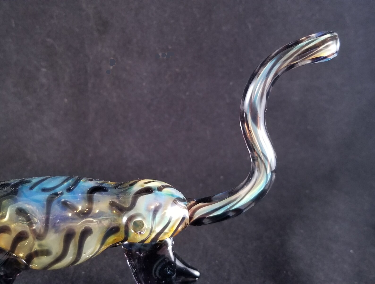 Hand Blown Glass Cat Pipe. - Etsy