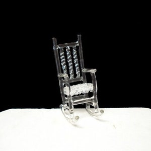 Hand Blown Glass Rocking Chair. - Etsy