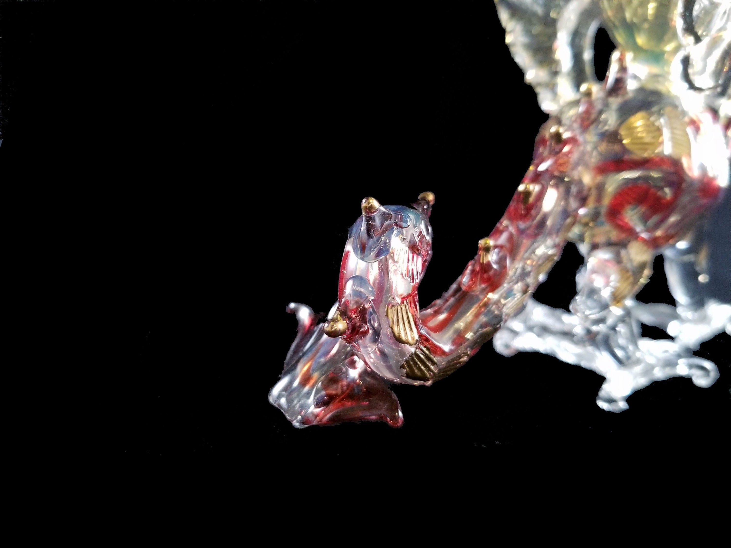 Hand Blown Glass Egyptian Dragon Pipe. | Etsy