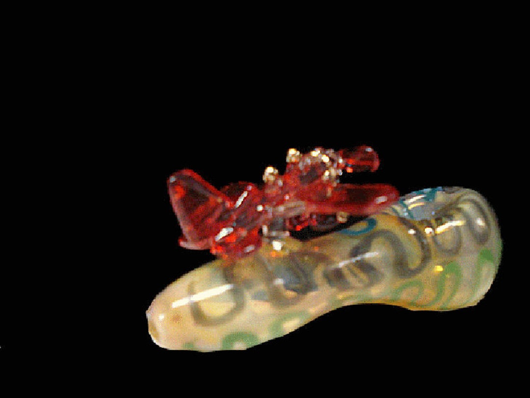 Hand Blown Glass Airplane Pipe. - Etsy
