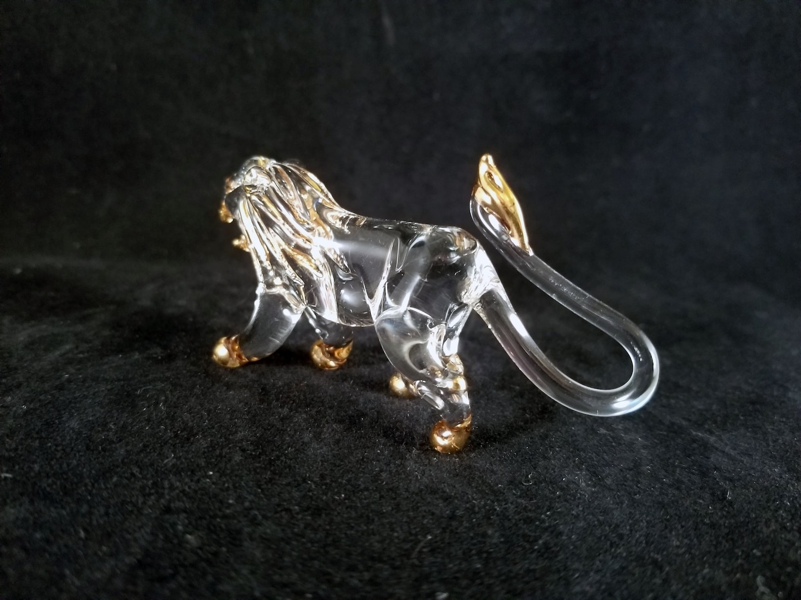 Hand Blown Glass Lion | Etsy