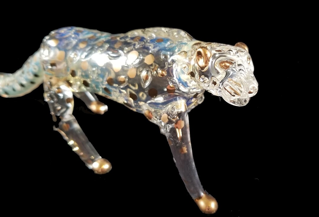 Hand Blown Glass Cheetah Pipe. - Etsy