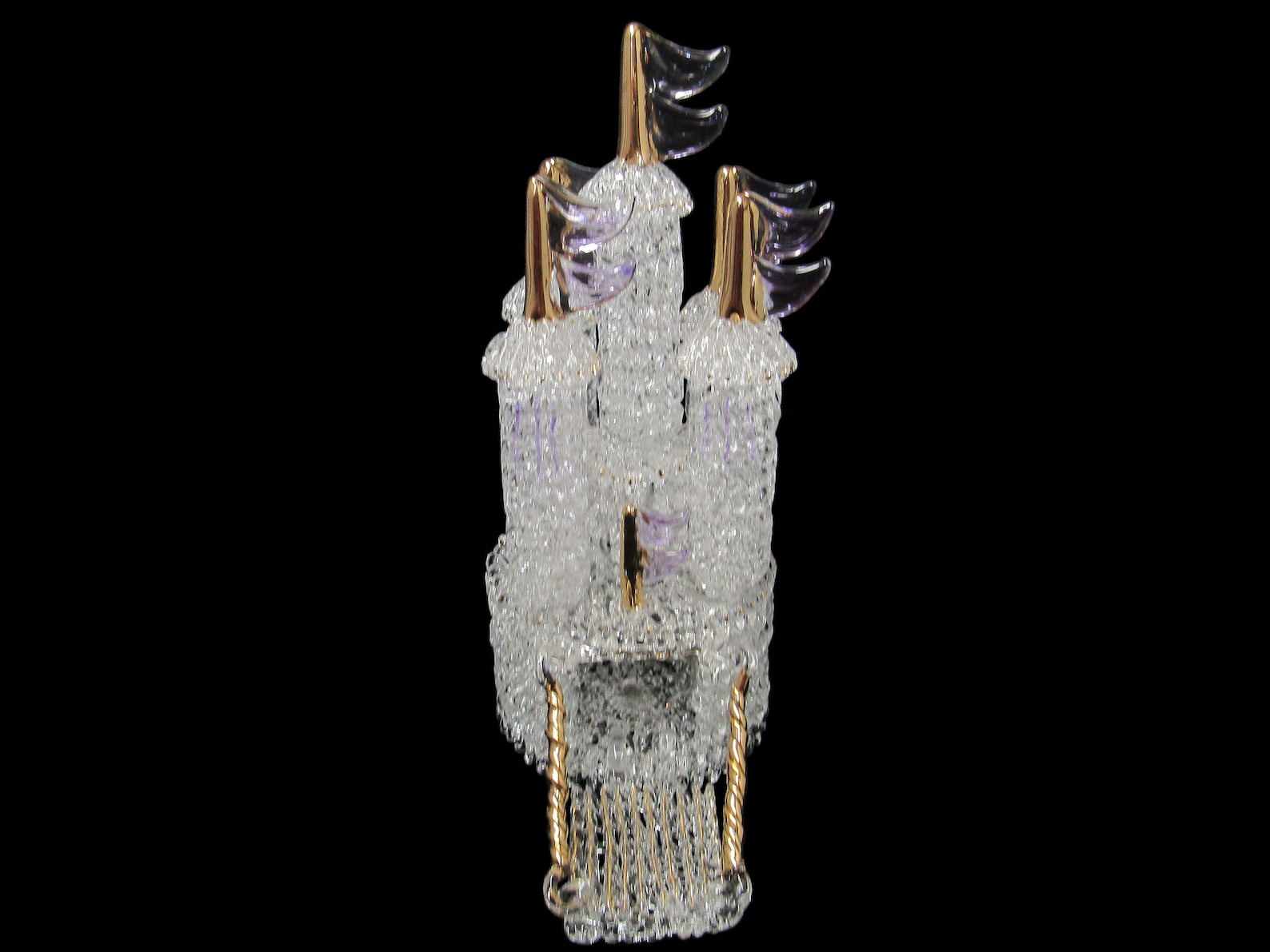 Hand Blown Glass Castle Wedding Cake Topper - Etsy