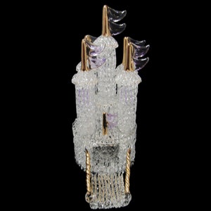 Hand Blown Glass Castle Wedding Cake Topper - Etsy