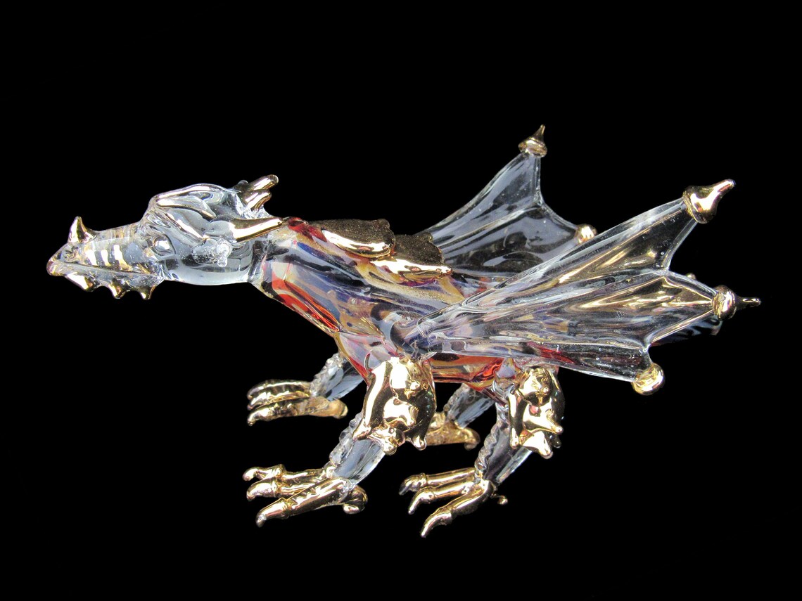 Hand Blown Glass Big Wing Dragon Pipe. - Etsy