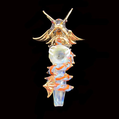 Hand Blown Glass Dragon Head Pipe. - Etsy