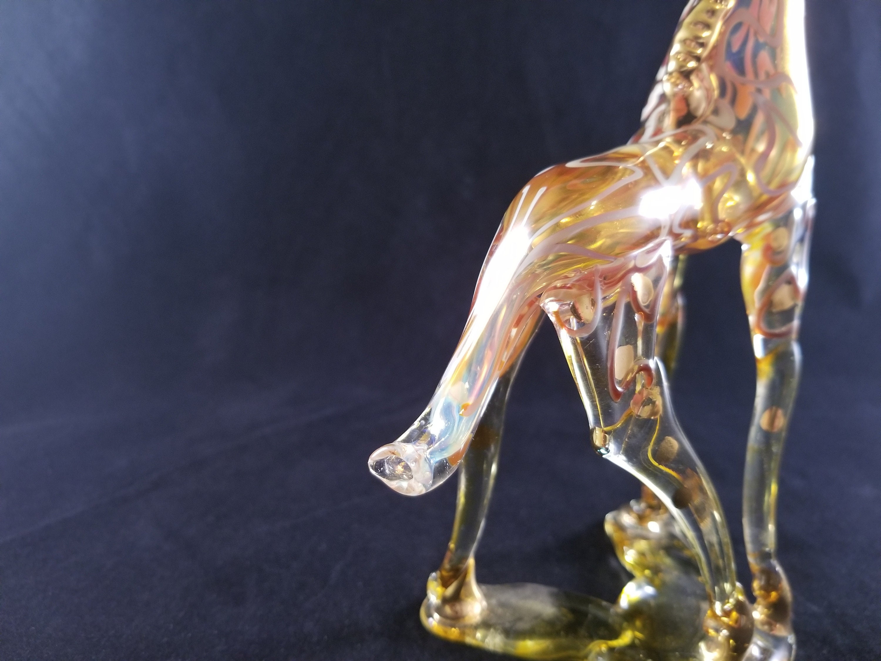 Hand blown glass giraffe pipe. | Etsy