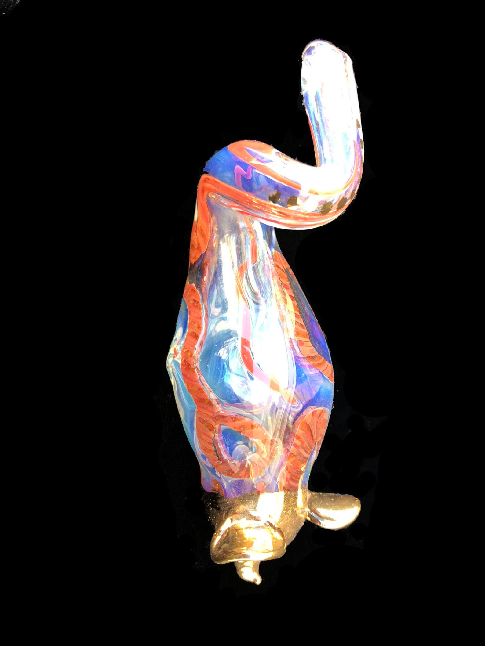 Hand Blown Glass Mouse Pipe | Etsy