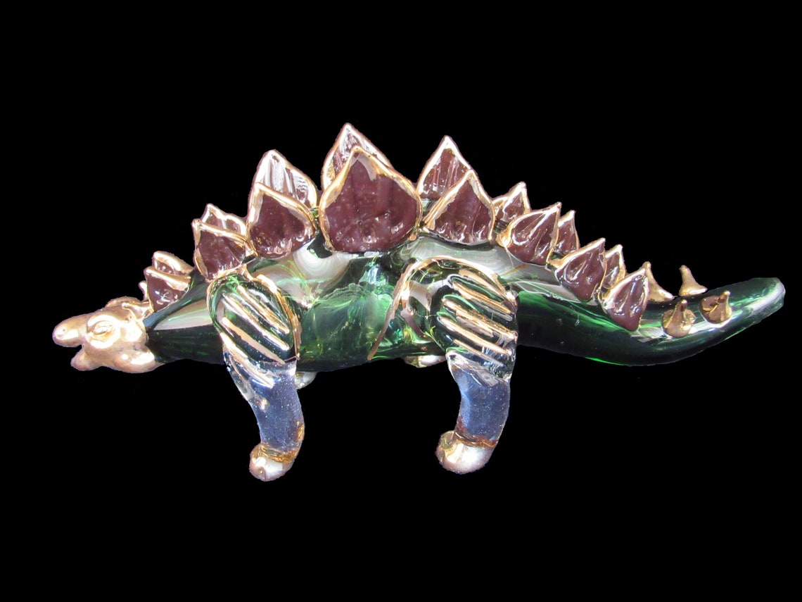 Hand Blown Glass Dinosaur stegosaurus Pipe. - Etsy