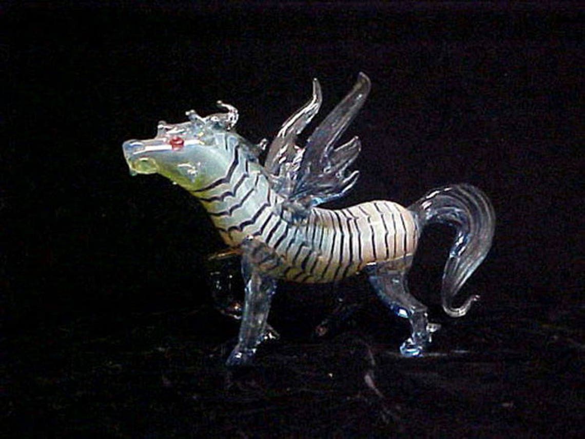 Hand Blown Glass Pegasus Pipe - Etsy