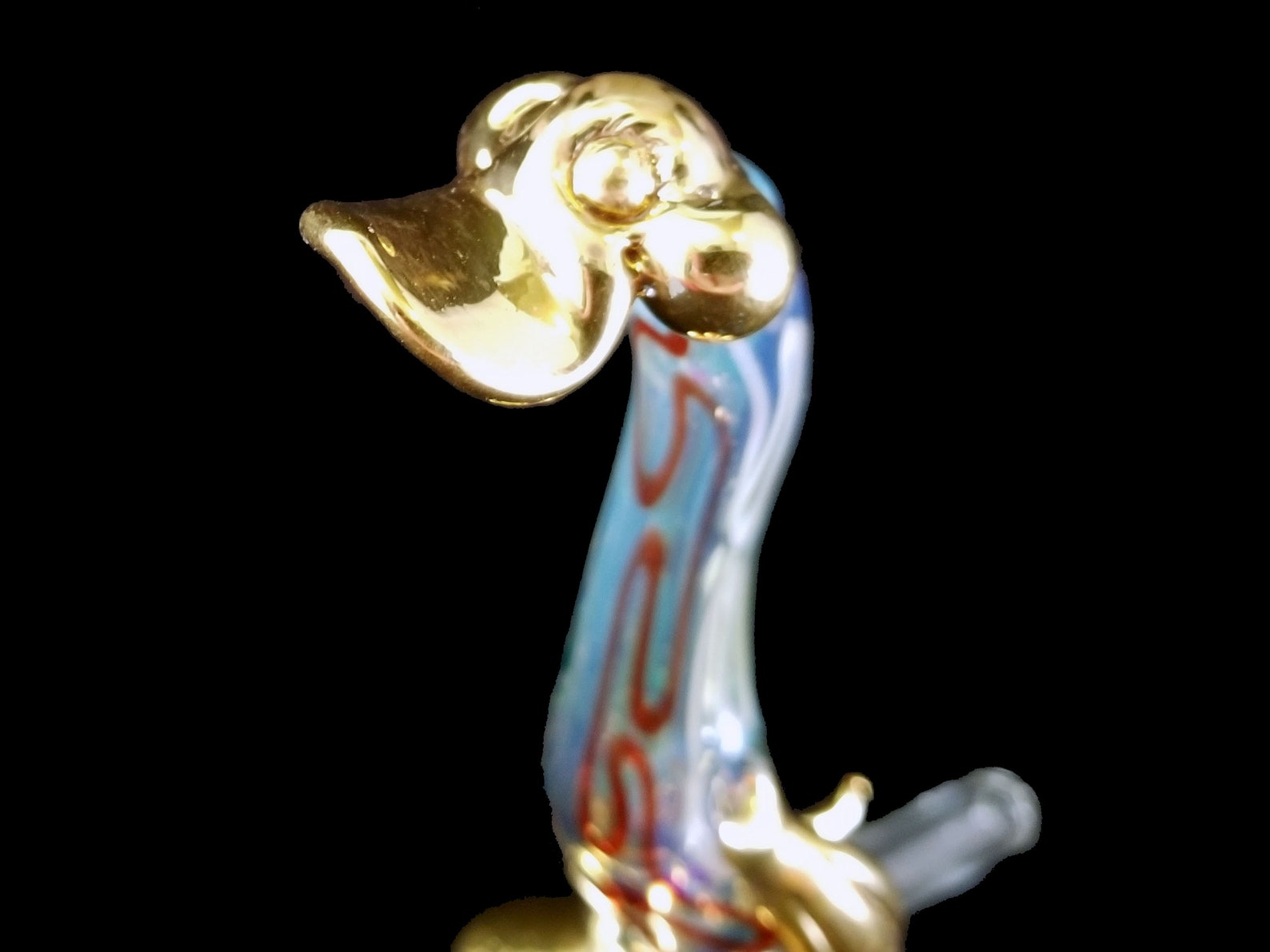 Hand Blown Glass Duck Pipe. - Etsy