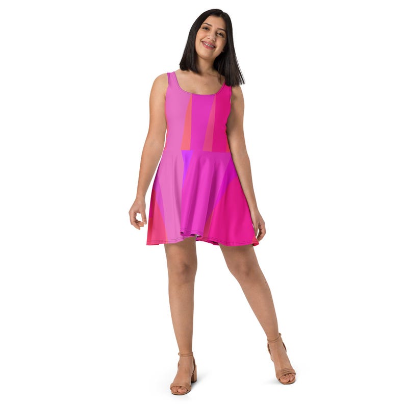 Color Splash Skater Dress - Etsy