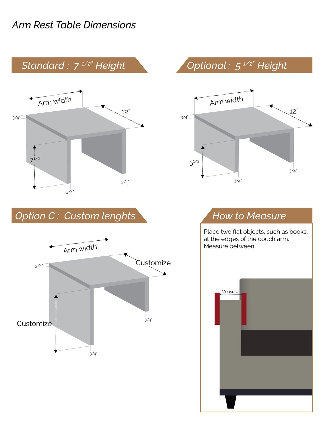 Arm Rest Table | Etsy