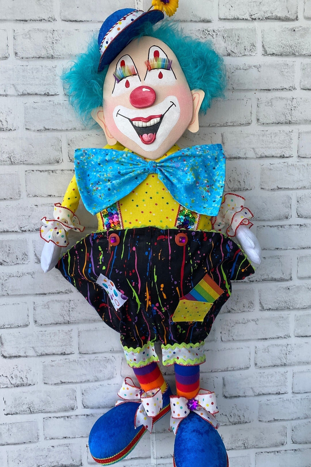 Chuckles the Clown Wreath Attachment, Happy Birthday Decor, Child's ...