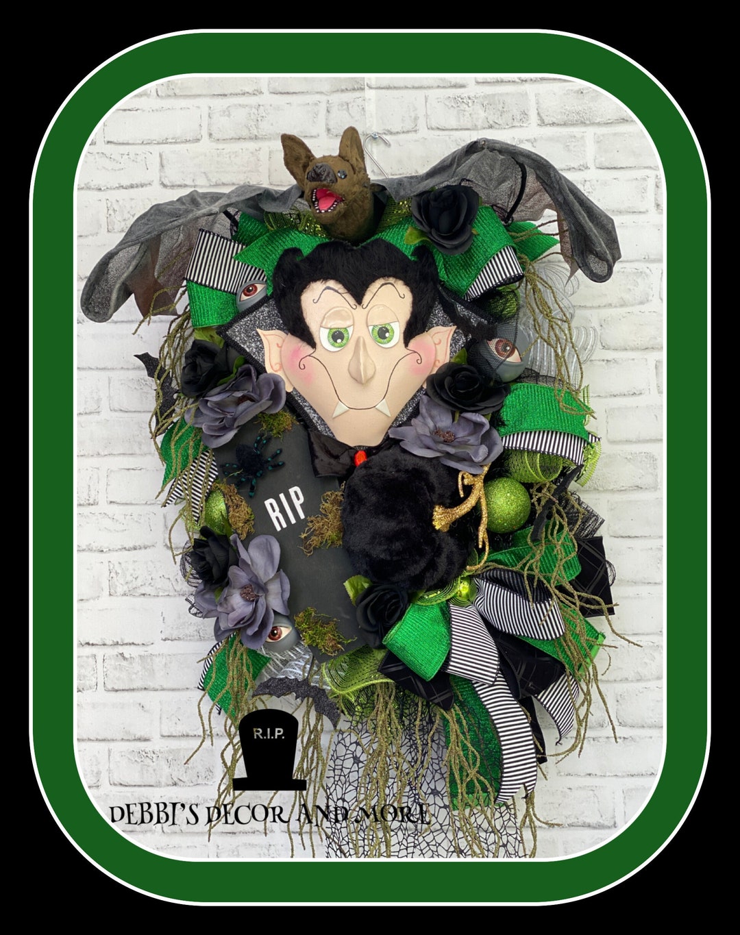 Dracula Wreath, Halloween Wreath, Halloween Door Decor, Front Door ...