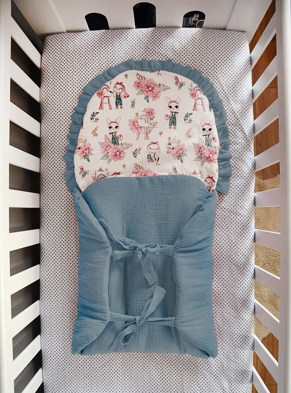 Muslin Baby Sleeping Bag, Newborn Envelope, Sleep Sack, Baby Swaddle ...