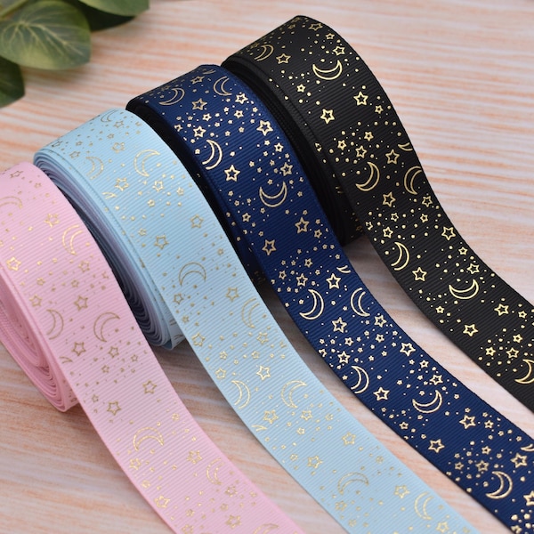 Moon and Stars Ribbon - Etsy