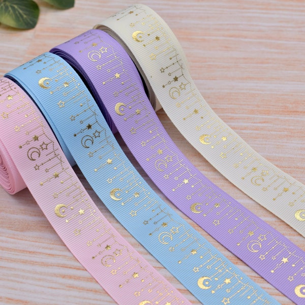 Moon and Stars Ribbon - Etsy