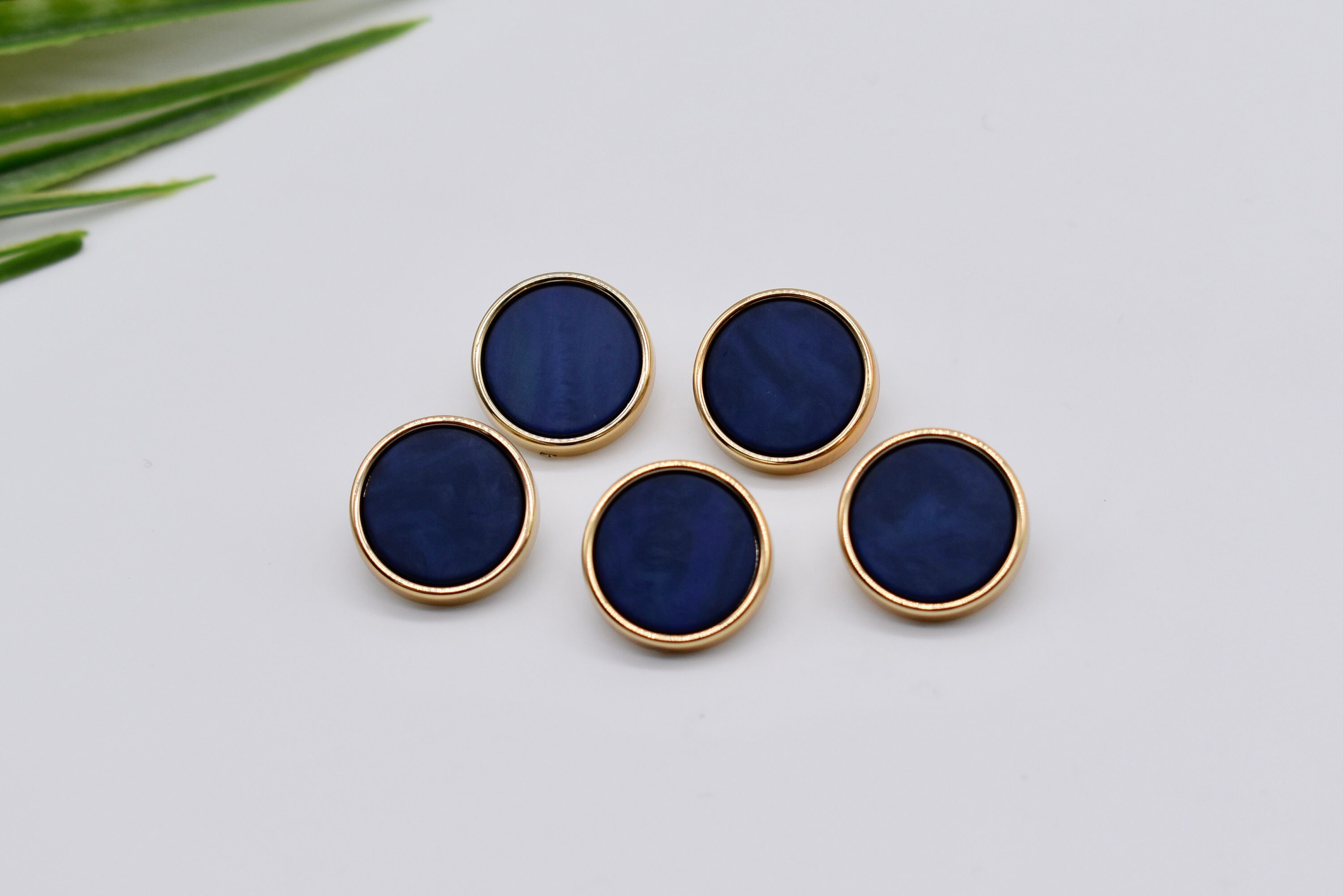 Set of 5 Gold Style Marble Effect Plastic Shank Buttons - Etsy