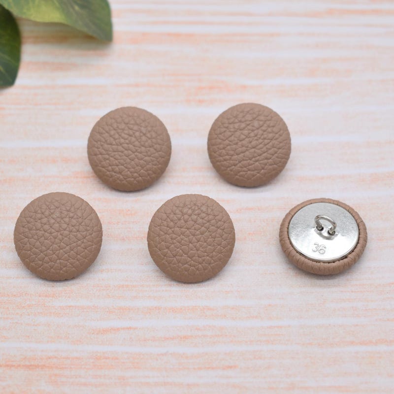 Faux Leather Buttons - Etsy