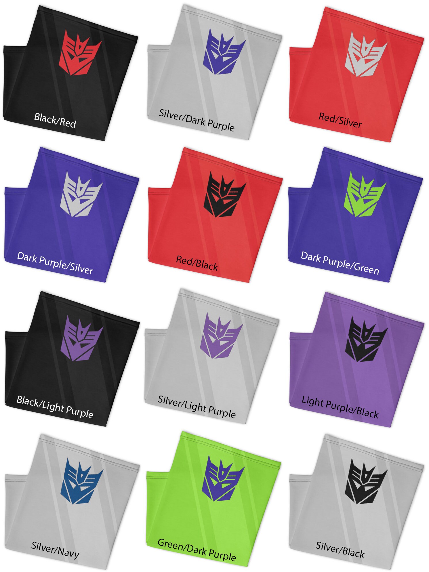 Transformers Decepticon Neck Gaiter Face Mask Choose Color - Etsy