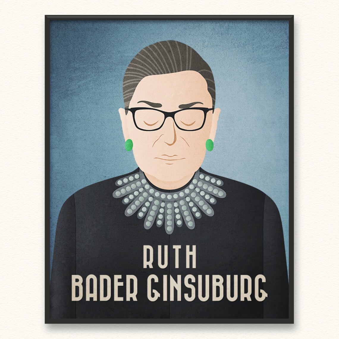 Ruth Bader Ginsburg • Giclée Art Print • Minimalist Portrait Poster ...