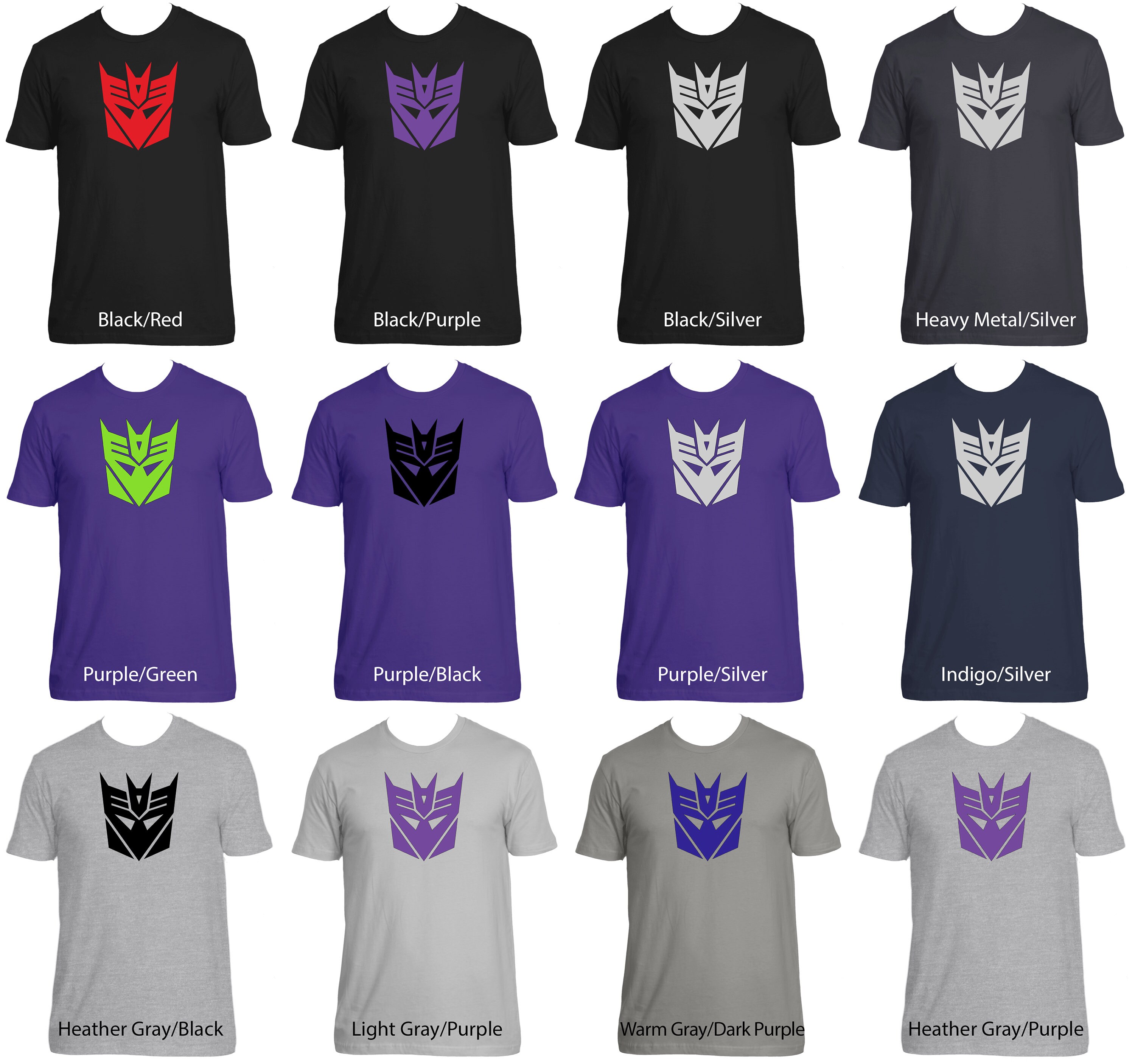 Transformers Decepticons Premium Fitted T-shirt Choose Color Unisex ...