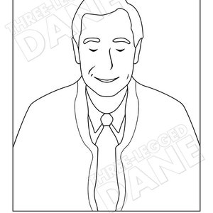 Coloring Page • Mister Rogers • Instant PDF Digital Download ...