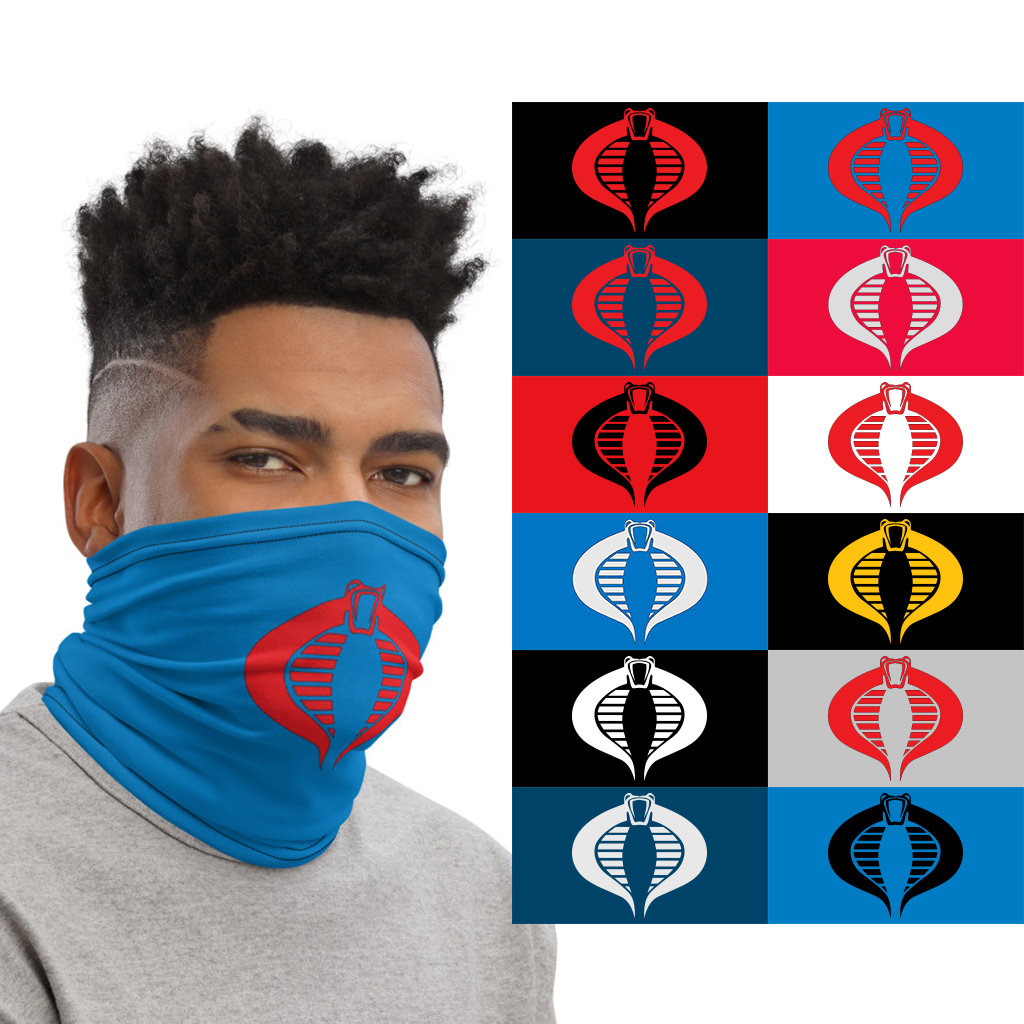 COBRA Neck Gaiter Face Mask Choose Color GI Joe Fan Art - Etsy