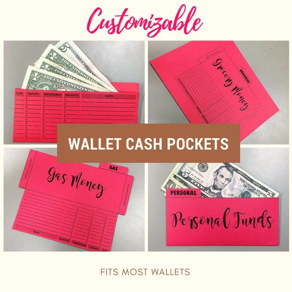 Printable! Customizable Cash Pocket Envelopes for Wallet Kids' Crafts ...