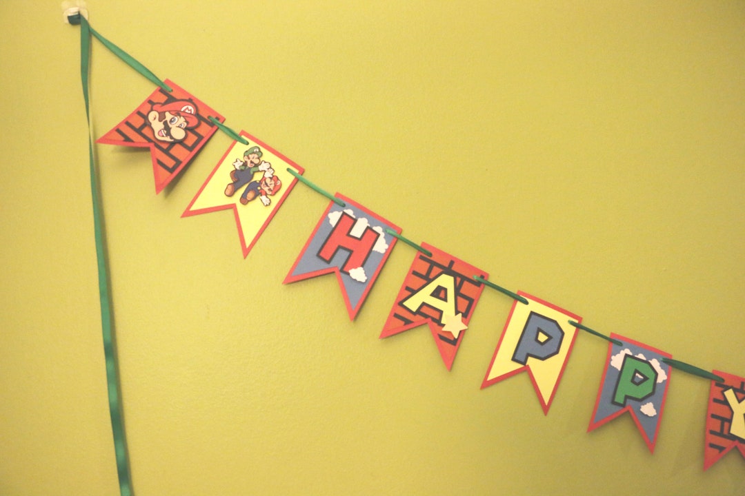 Mario Bros Banner - Etsy