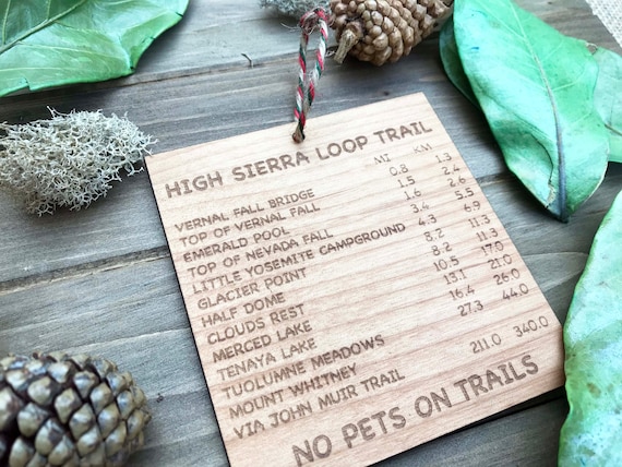 High Sierra Loop Trail Sign Yosemite National Park - Etsy