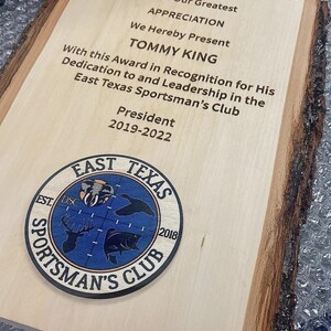 Custom Live Edge Wood Plaque - 8" X 11" - Laser Engraved With Custom ...