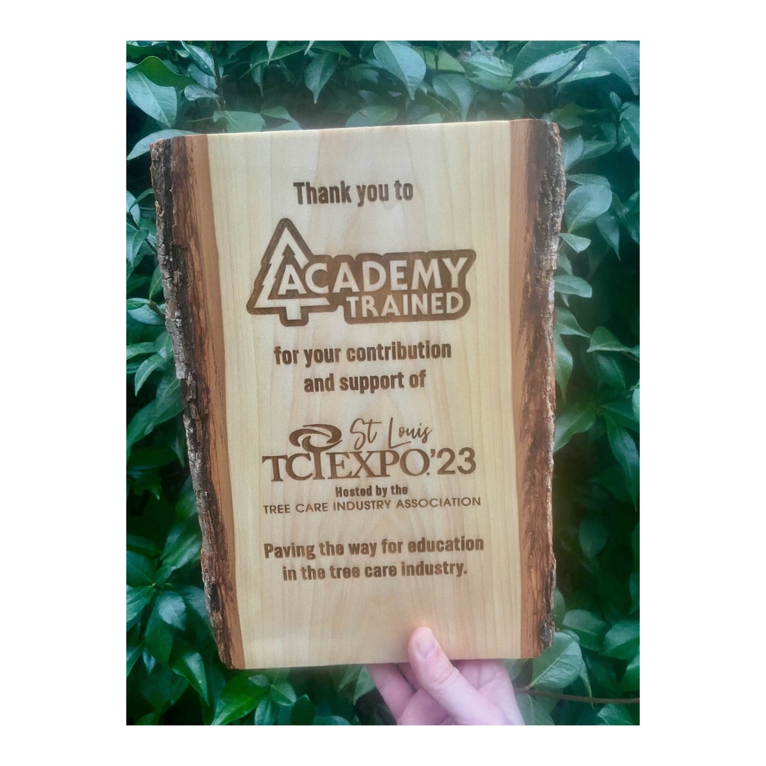 Custom Live Edge Wood Plaque - 8" X 11" - Laser Engraved With Custom ...