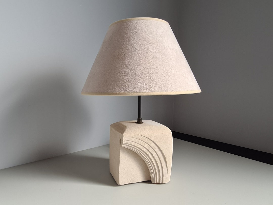 Albert Tormos Style Sculpture Lamp in White Stone / 60s / Art ...