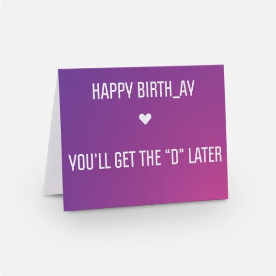 Naughty Birthday Card For Girlfriend Birthday Card For Wife Etsy