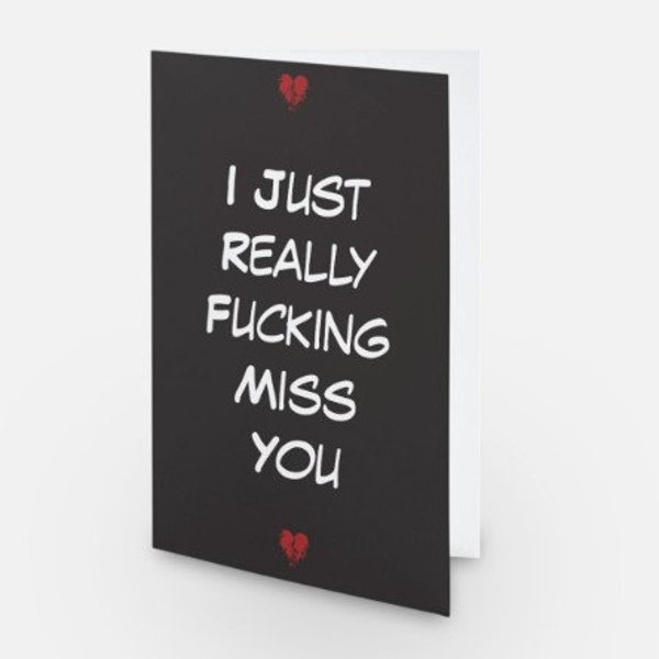 Miss You Card Etsy