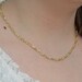 Gold Double Rolo Necklace, 14k Interlaced Necklace, Gold Oval Link ...