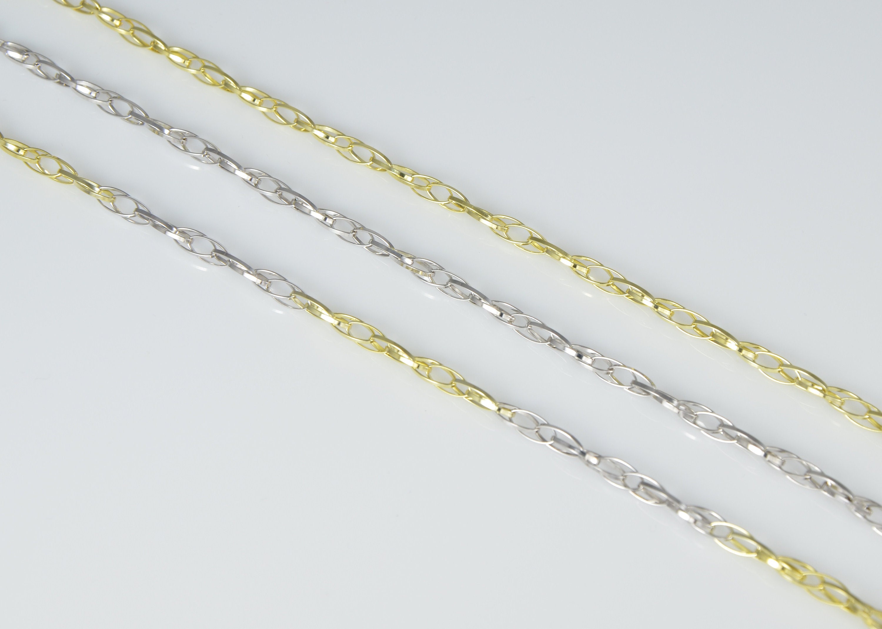 Gold Double Rolo Necklace, 14k Interlaced Necklace, Gold Oval Link ...