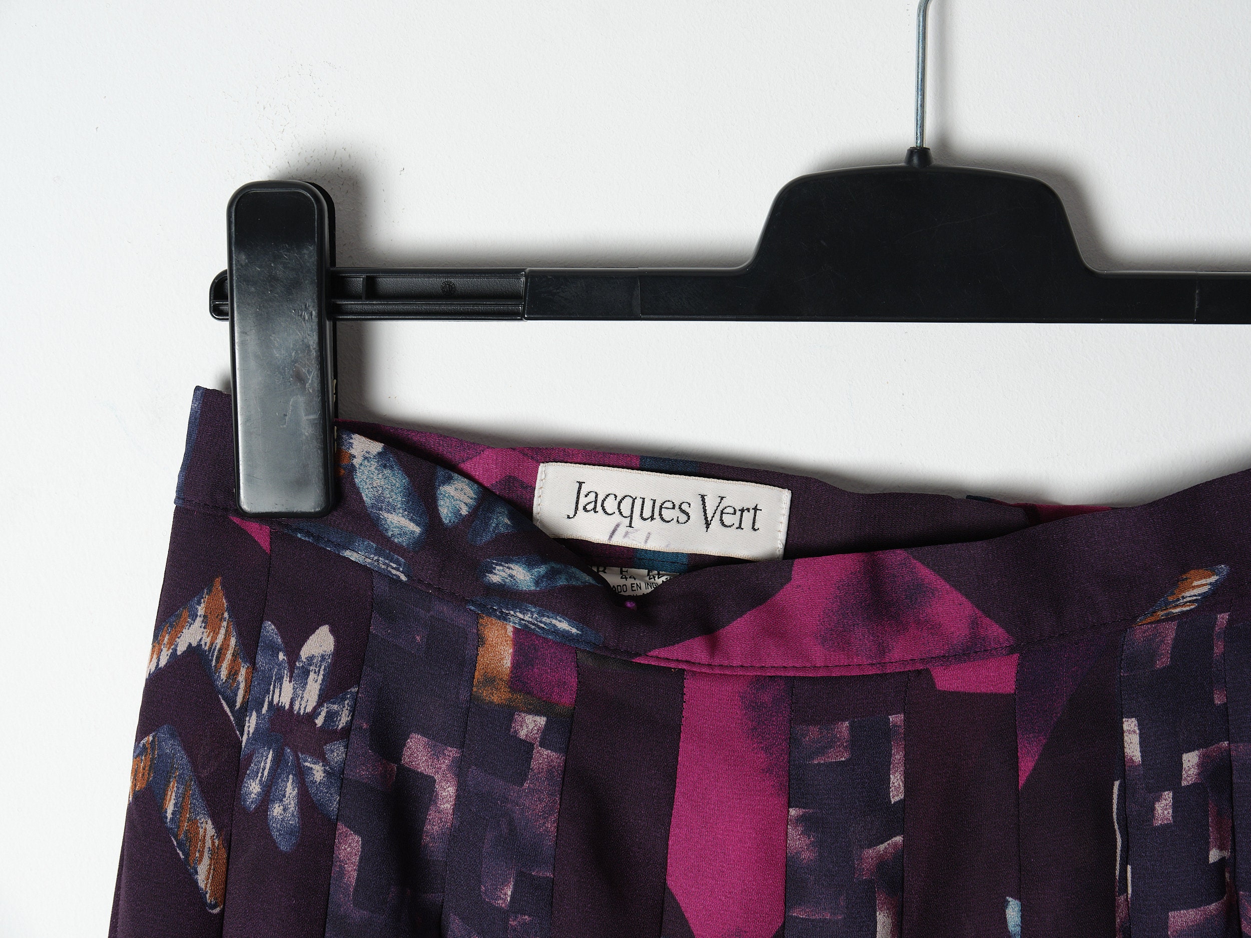 90s Jacques Vert Pleated Skirt. Vintage Abstract Print - Etsy
