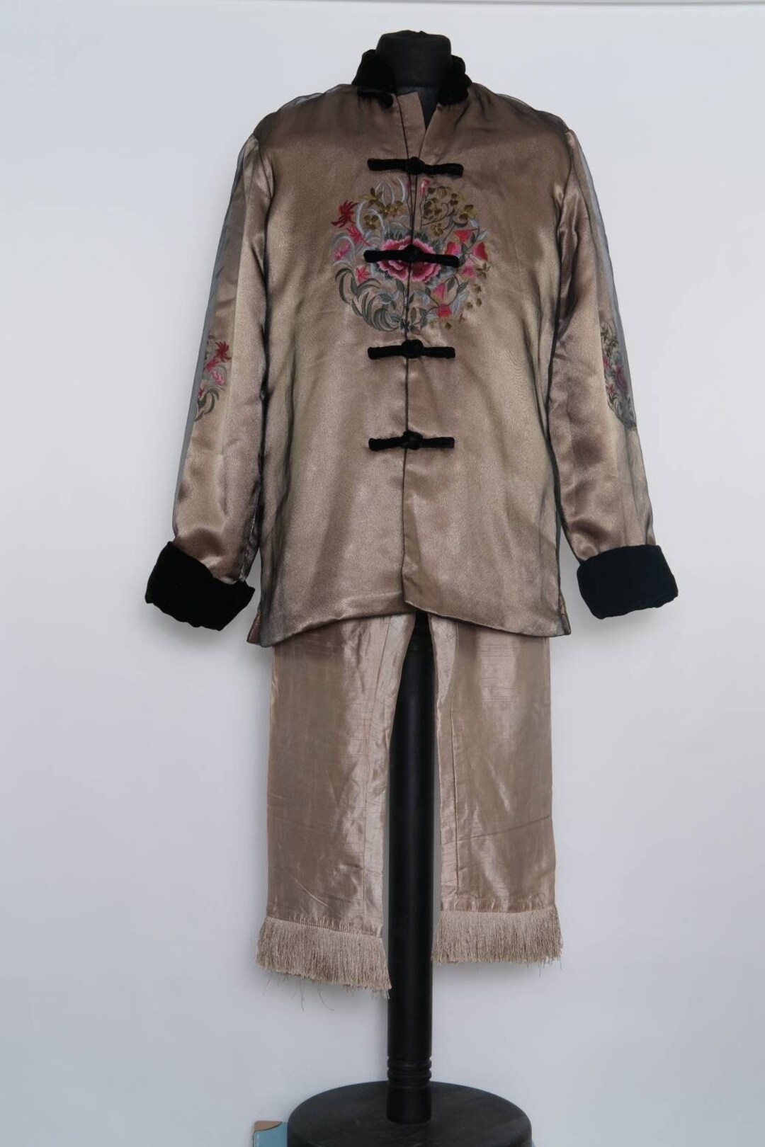 90s Chinese Satin Embroidered Jacket. Women's Bomber - Etsy