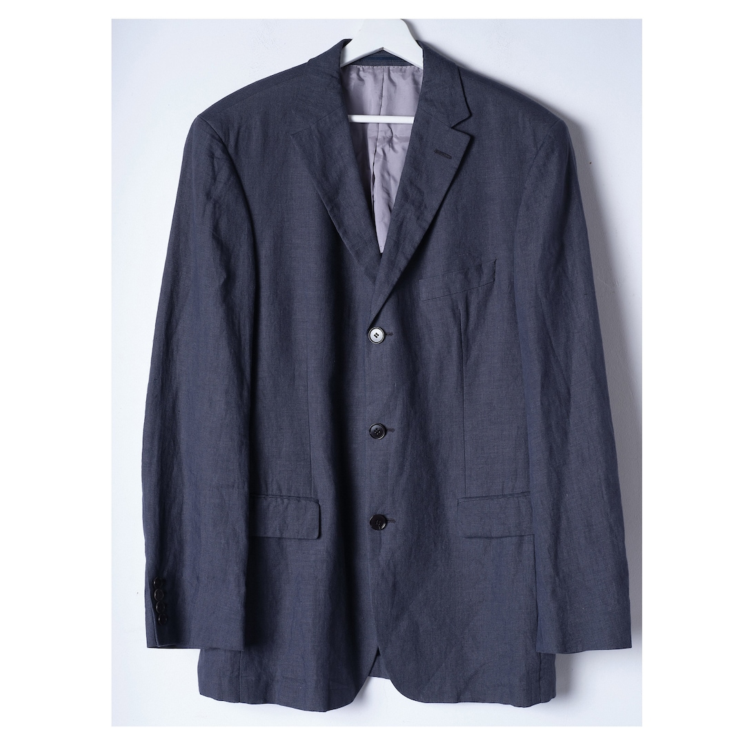 Hugo Boss Scorsese Light Linen Blazer / Vinatgelinen Jacket /2000s Grey ...