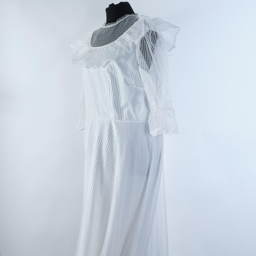 70s Boho Wedding Dress: Danish Vintage Lace Bridal Gown - Etsy